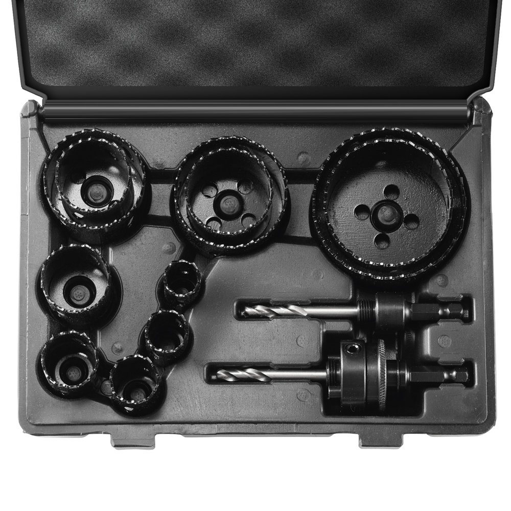 VEVOR Hole Saw Kit, 11 PCS Saw Blades, 2 Drill Bits, 1 Hex Wrench | Wayfair